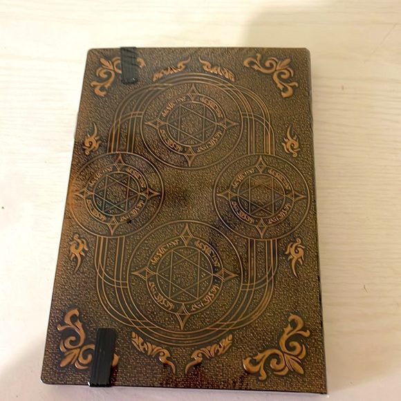 CZYY | Office | Hard Back Gold Unique Notebook With Bookmark | Poshmark